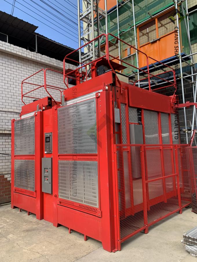 200/200D Cage / Cabin Passenger Hoist Single Cage Building Material ...